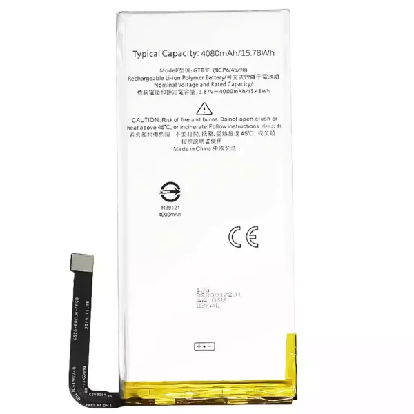 New phone battery GTB1F for Google Pixel 5 - topbattery.co.nz